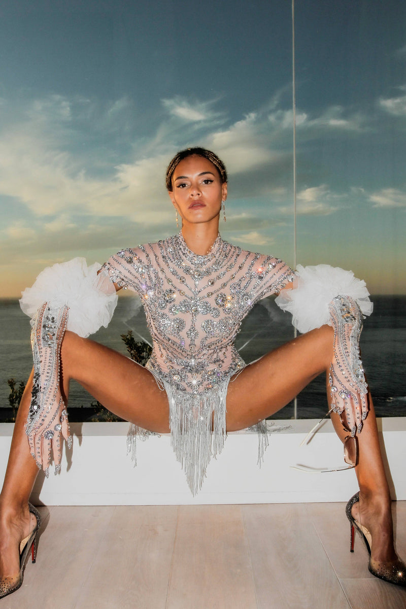 Lupita rhinestone diamond bodysuit | Luxury & Fast Shipping